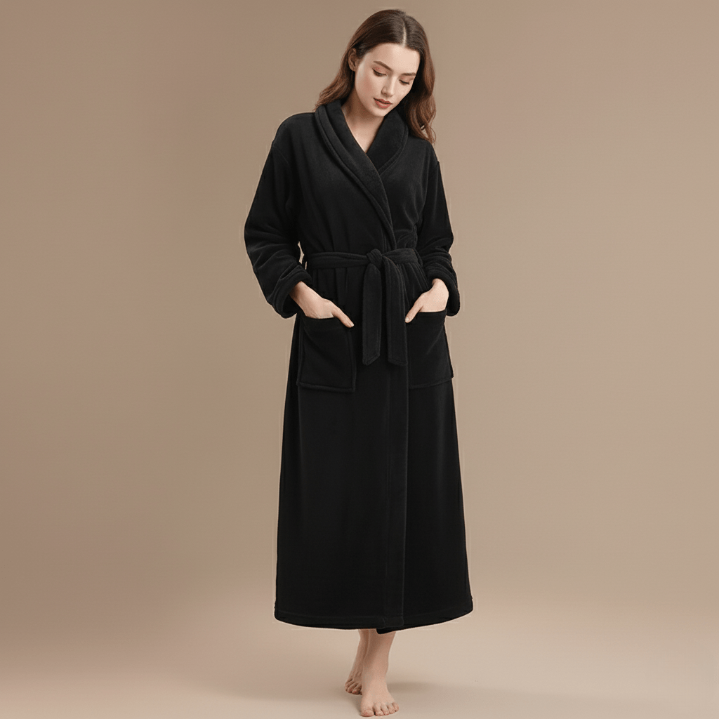 Peignoir Femme Noir - Élégance et Confort, Craquez Dès Maintenant – Les ...
